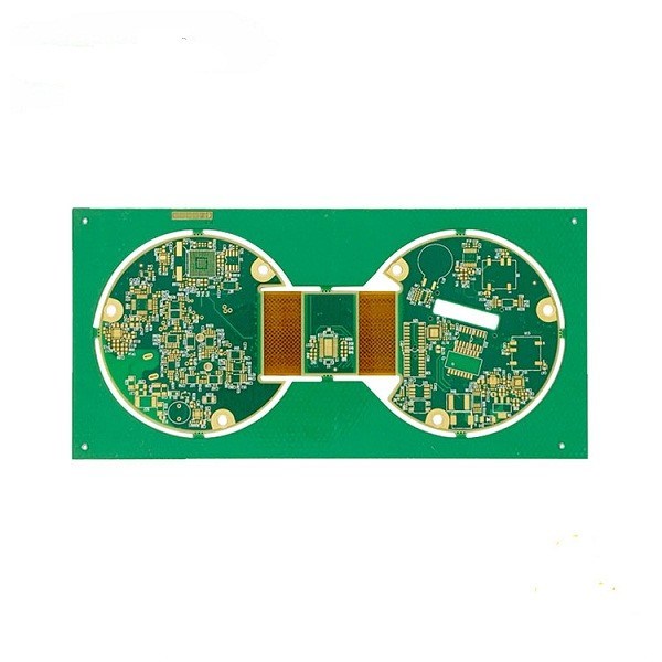 Rigid Flex ENIG Surface Finish PCB Design with Green Solder Mask Color and 1oz Copper Thickness